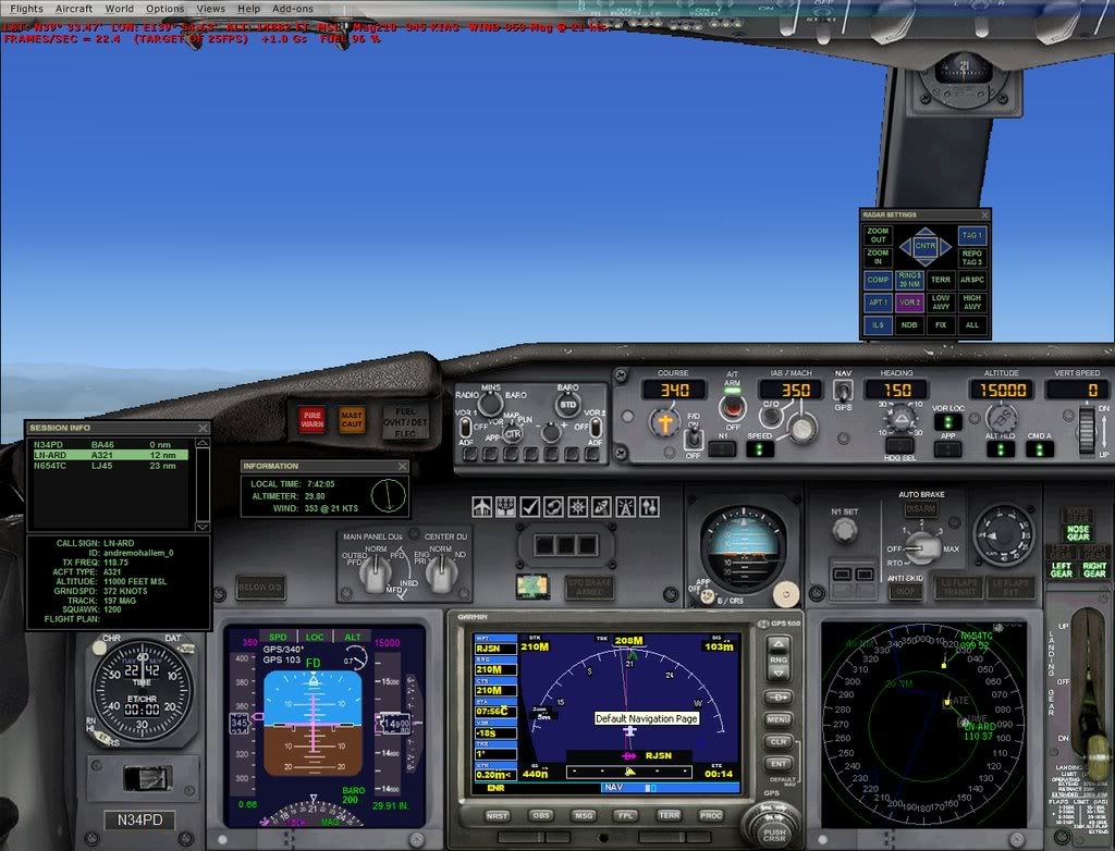 ATC Radar in my plane. | FSDeveloper