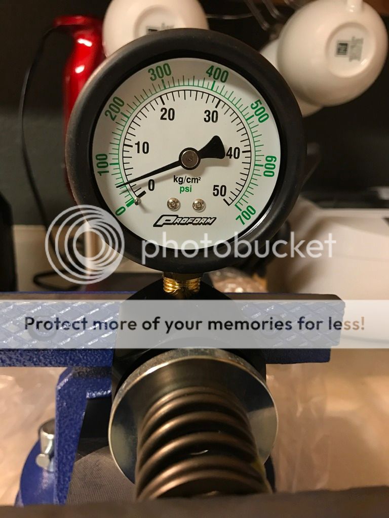 Valve spring pressure test results